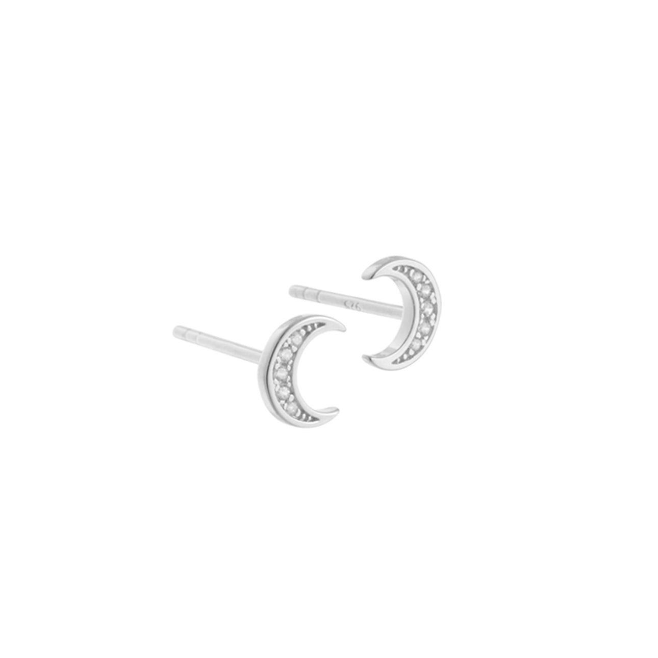 Aqua Dulce - Moon ørestikker, 6 mm - Sølv | 249,00 kr | Aqua Dulce ...